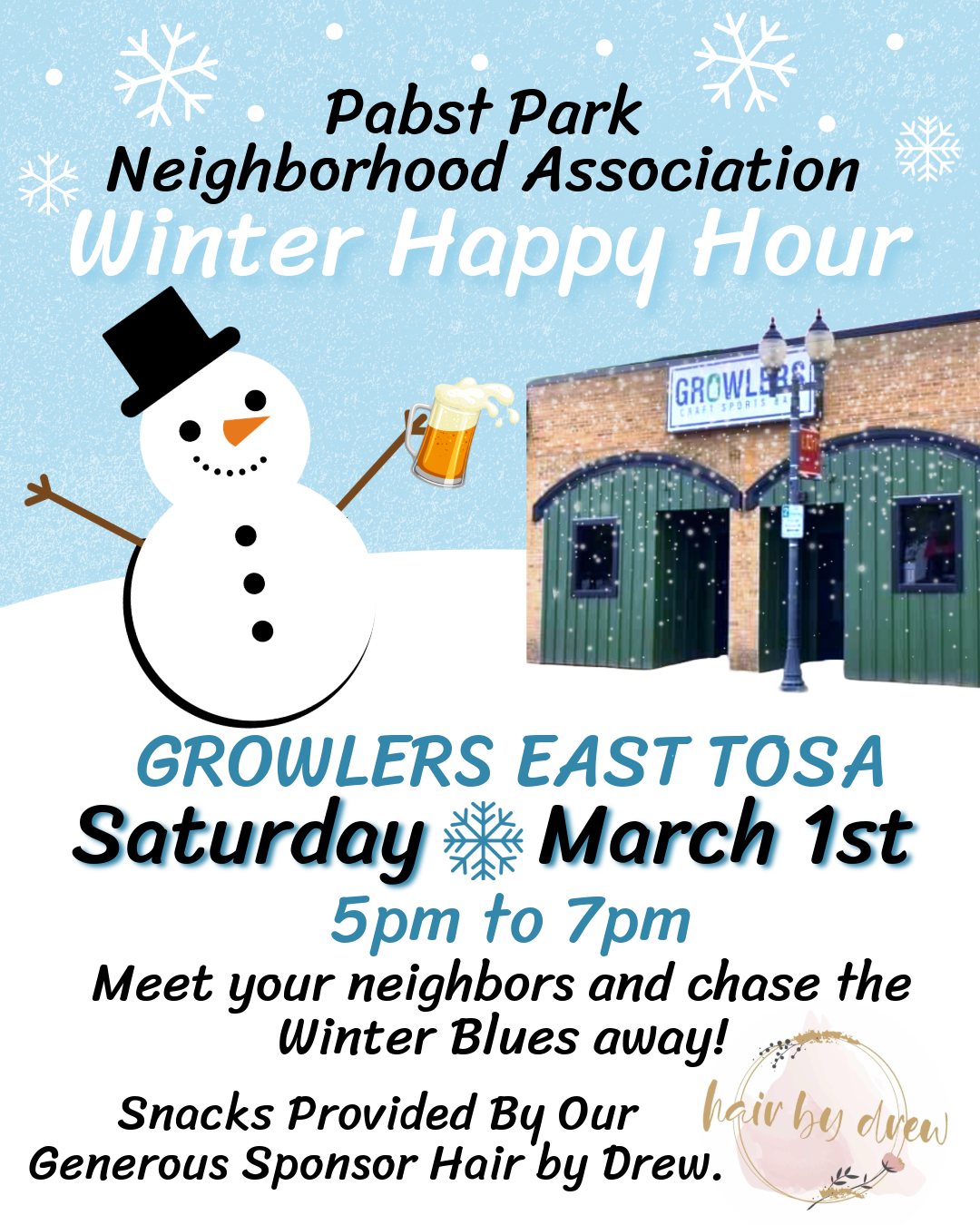 Winter Happy Hour – Pabst Park Neighborhood Association